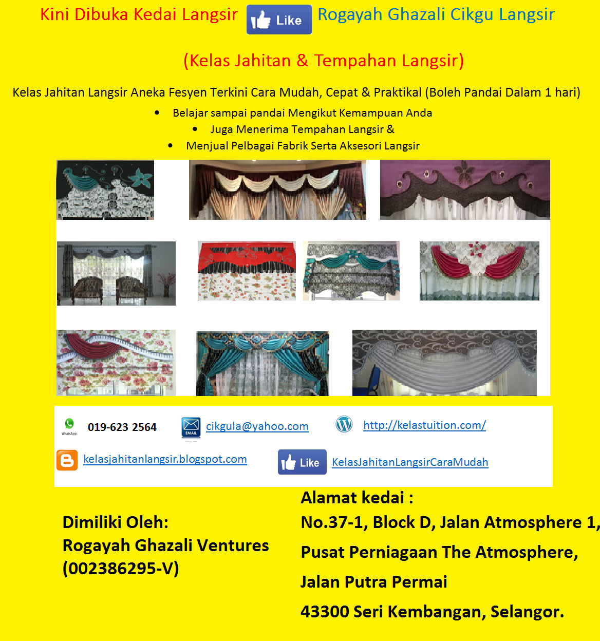 Atau Whatsapp/Telegram Cikgu Rogayah di 019-623 2564
