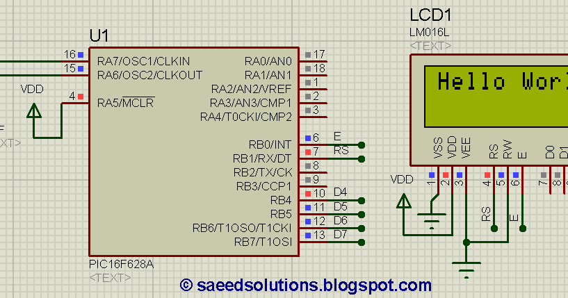 Saeed's Blog: PIC16F628A LCD interfacing code (In 4bit mode) + Proteus ... Saeed's Blog: PIC16F628A LCD interfacing code (In 4bit mode) + Proteus ...