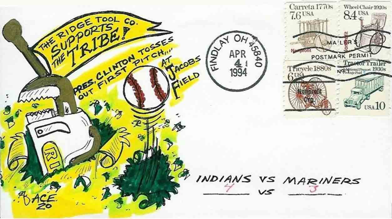 Baseball Stamps & Postmarks: Cleveland Indians