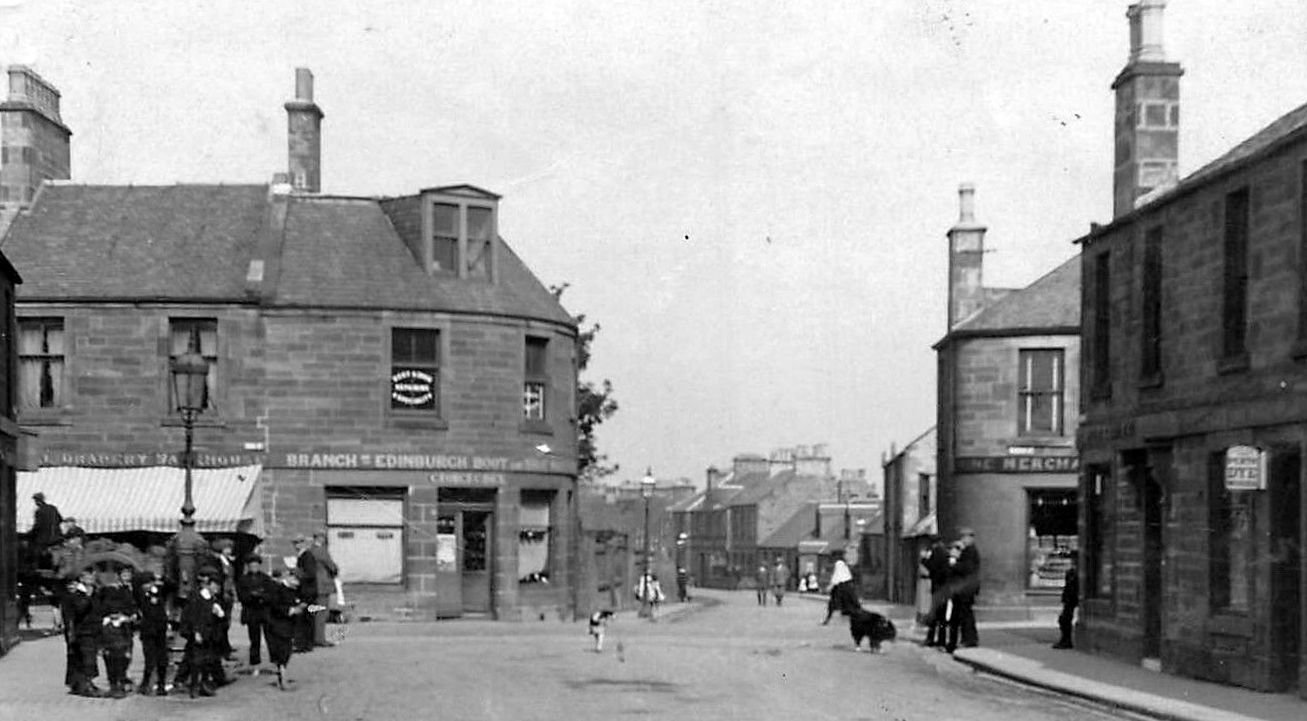 Tour Scotland: Old Photograph Cross Roads Bonnyrigg Scotland