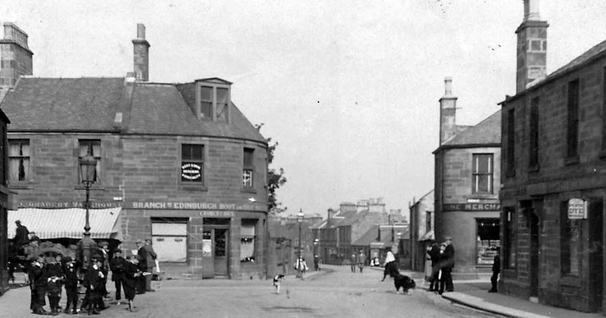 Tour Scotland: Old Photograph Cross Roads Bonnyrigg Scotland