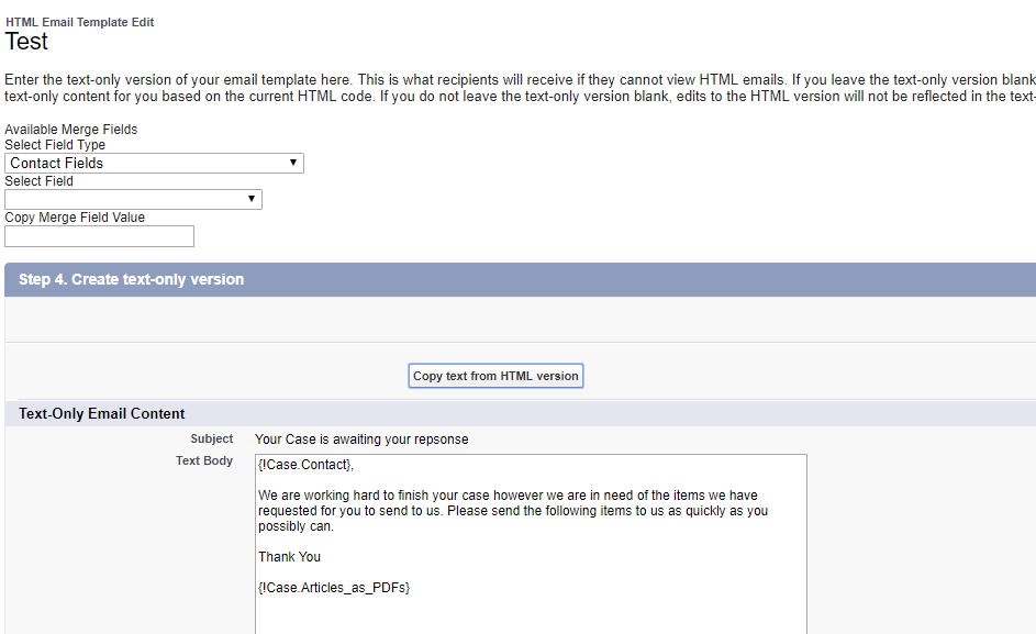 Working with Email Templates