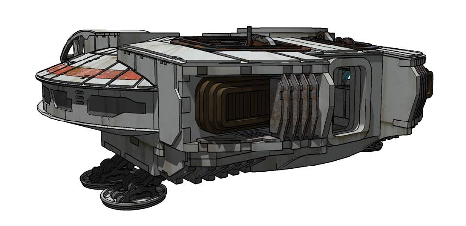 Tabletop Fix: CNC Miniature Scenery - Peregrine Y2K Light Freighter Preview