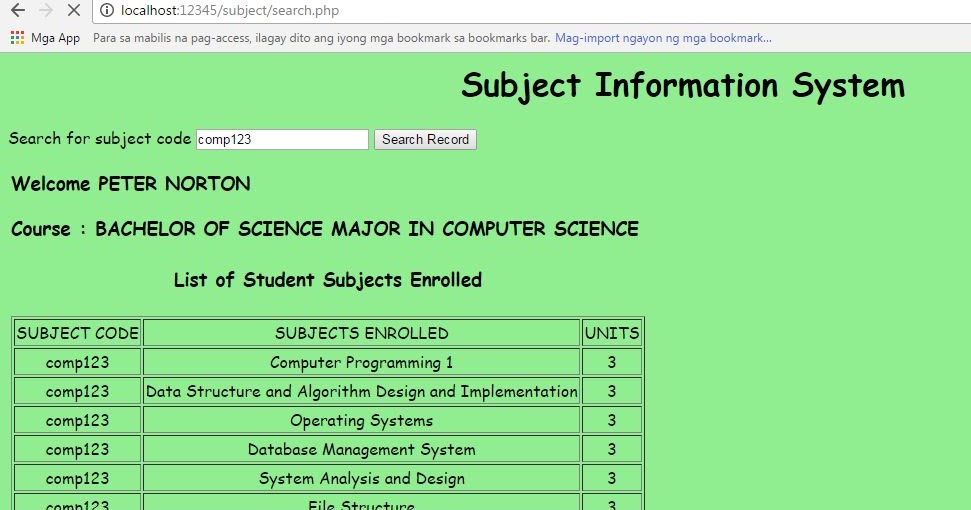 Free Programming Source Codes and Computer Programming Tutorials: Student Enrollment System in ...