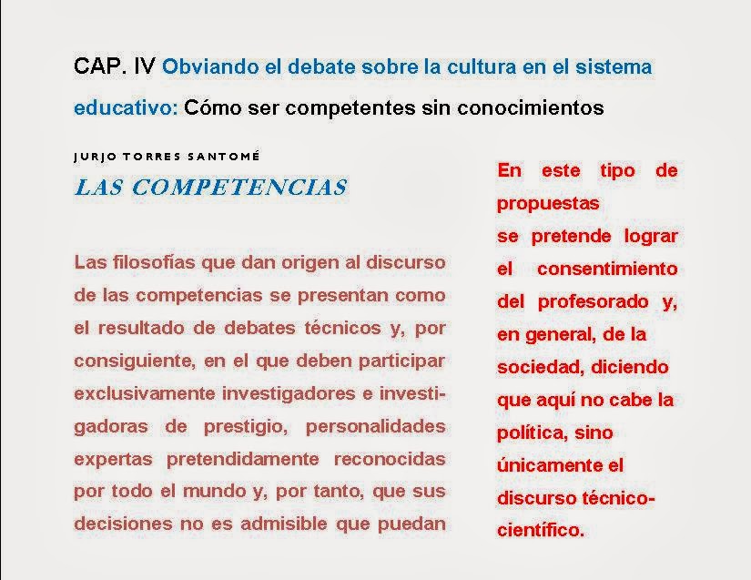 Educar por competencias ¿Qué hay de nuevo? Equipo MEB: CAPÍTULO IV: Obviando el debate sobre la ...