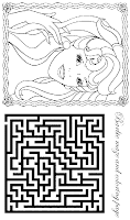 BARBIE COLORING PAGES: BARBIE MAZE ACTIVITY SHEET