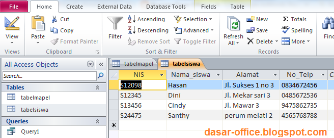 Tutorial Cara Mengisi Data Pada Tabel Access Tutorial Cara Mengisi Data Pada Tabel Access