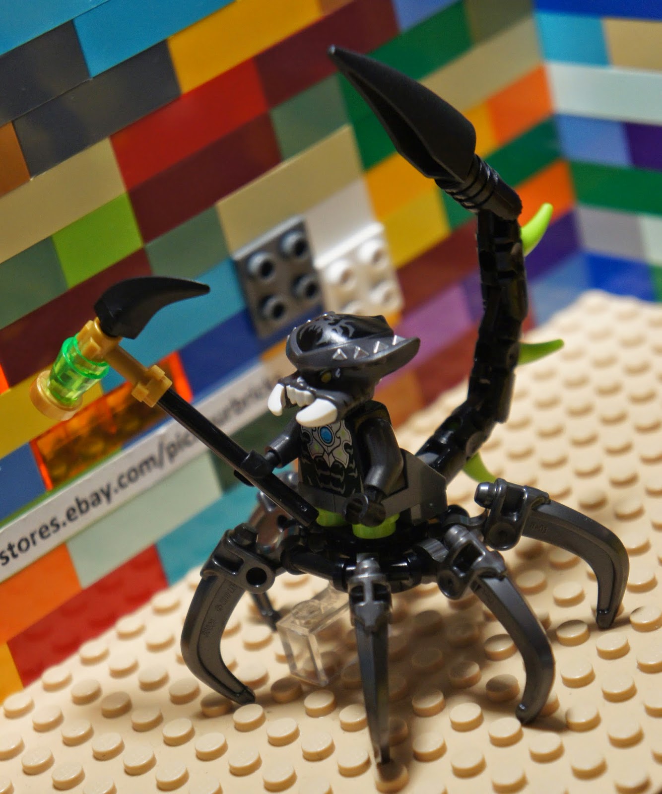 LEGO LOC064 SCUTTER Minifigure Scorpion Tribe Legends of Chima + Mask ...