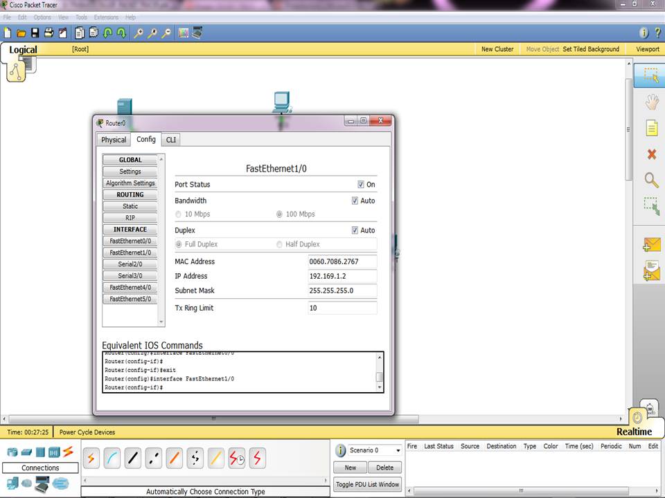 PACKET TRACET TOPOLOGIA FORMA DE ANILLO: 2013