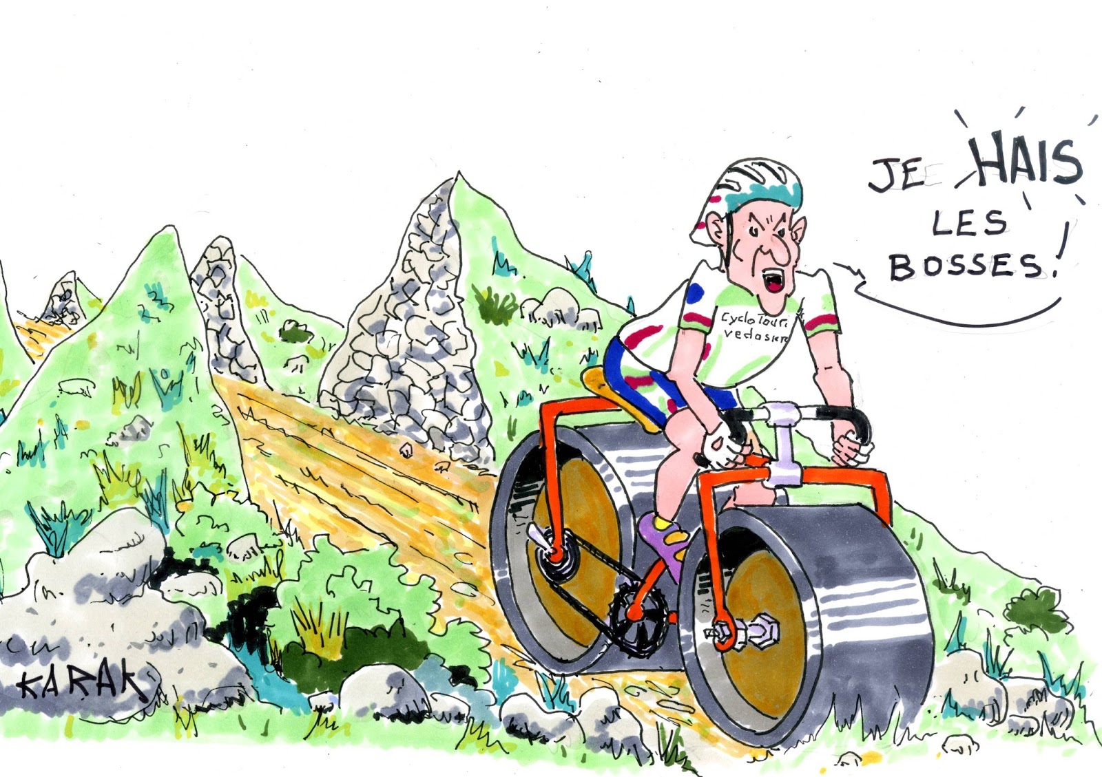 LES MEILLEURS DESSINS DE KARAK: Humour cyclo