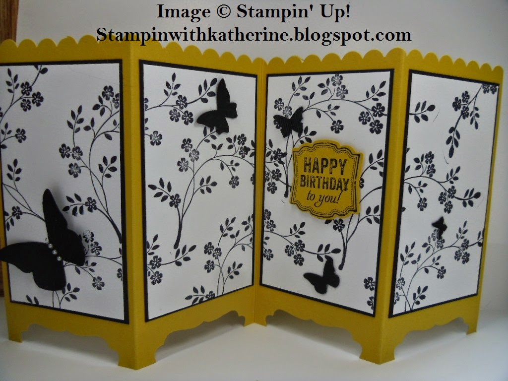 Stampin with Katherine: Stampin' Up! Screen card tutorial