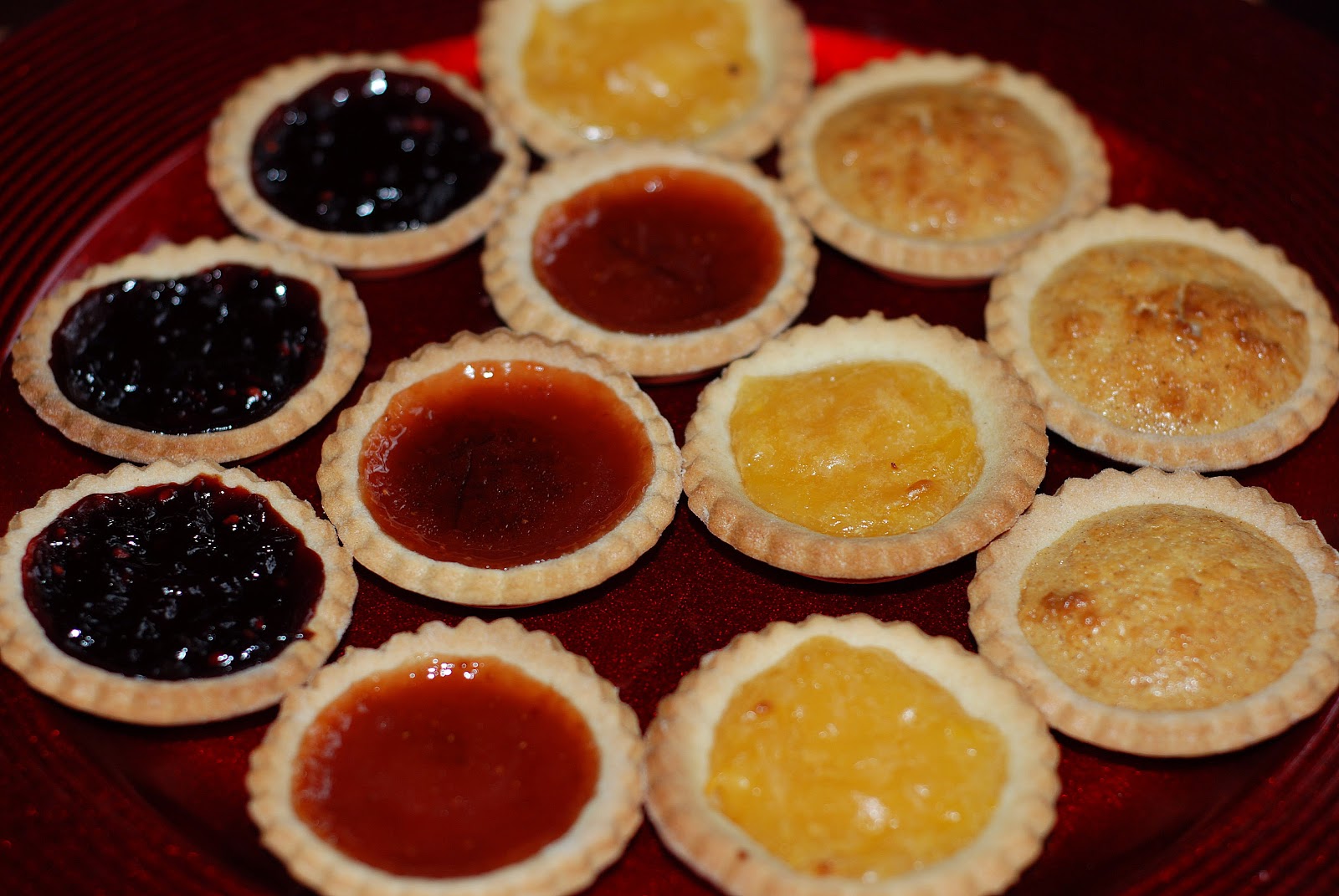 Bitter-Sweet Bakery: Coconut tarts, Lemon Curd tarts and Jam tarts