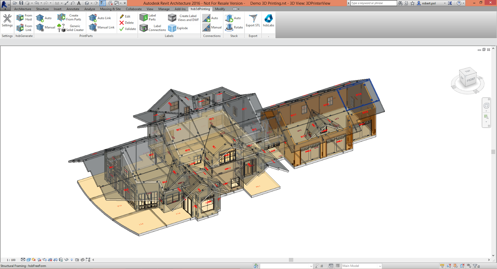 Revit Add-Ons: Free hsb3DPrinting Add-in for Revit – Disassemble Revit ...