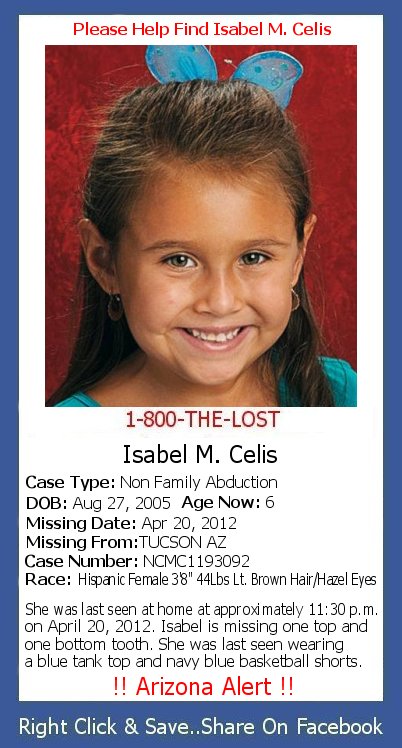 Posters To Help Find Missing Children: Isabel Celis