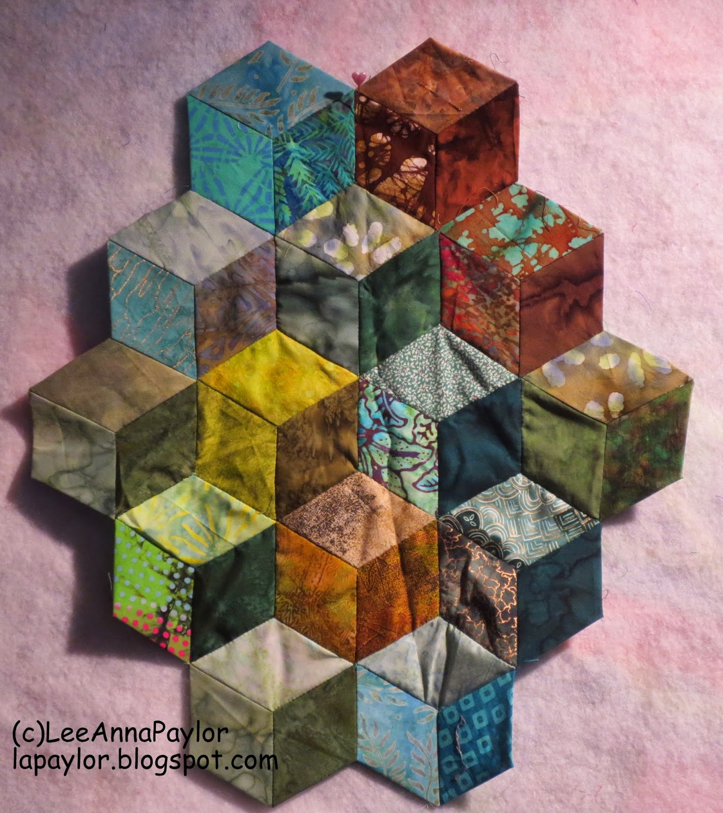 Not Afraid of Color: green tumbling blocks