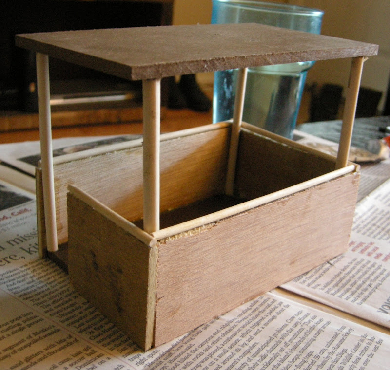 ANY HOW TOWN: Popsicle Stick Buildings "Fishing Shack" First Steps