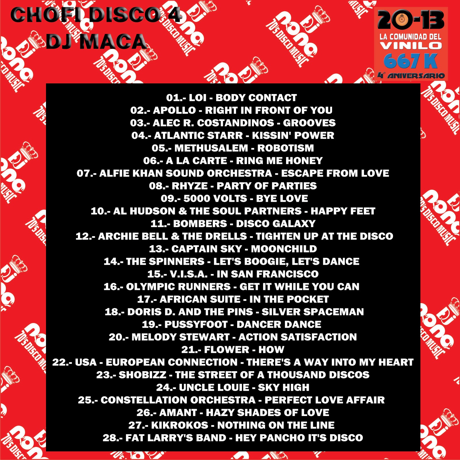 La Comunidad Del Vinilo: Chofi Disco 4 (Repost) - Dj Maca