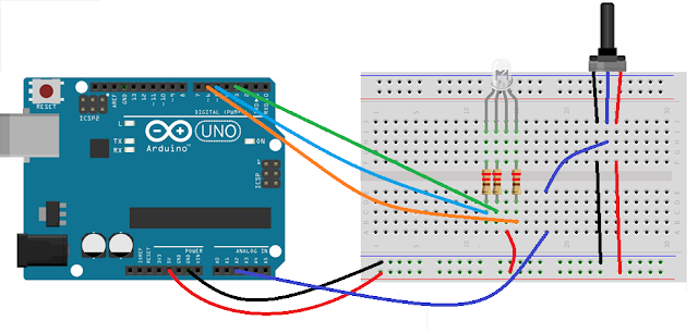 Sala de Eletrônica: Controlando LED RGB com Arduino