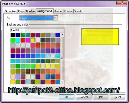 Format background di OpenOffice Calc - Multi Contents for all
