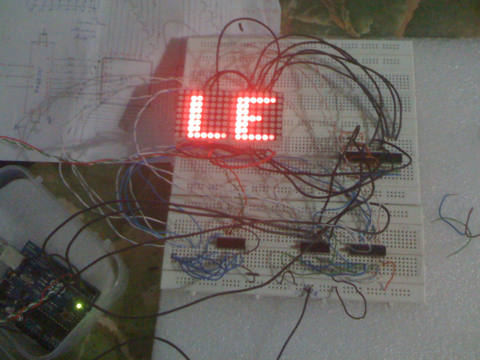 led matrix scrolling display