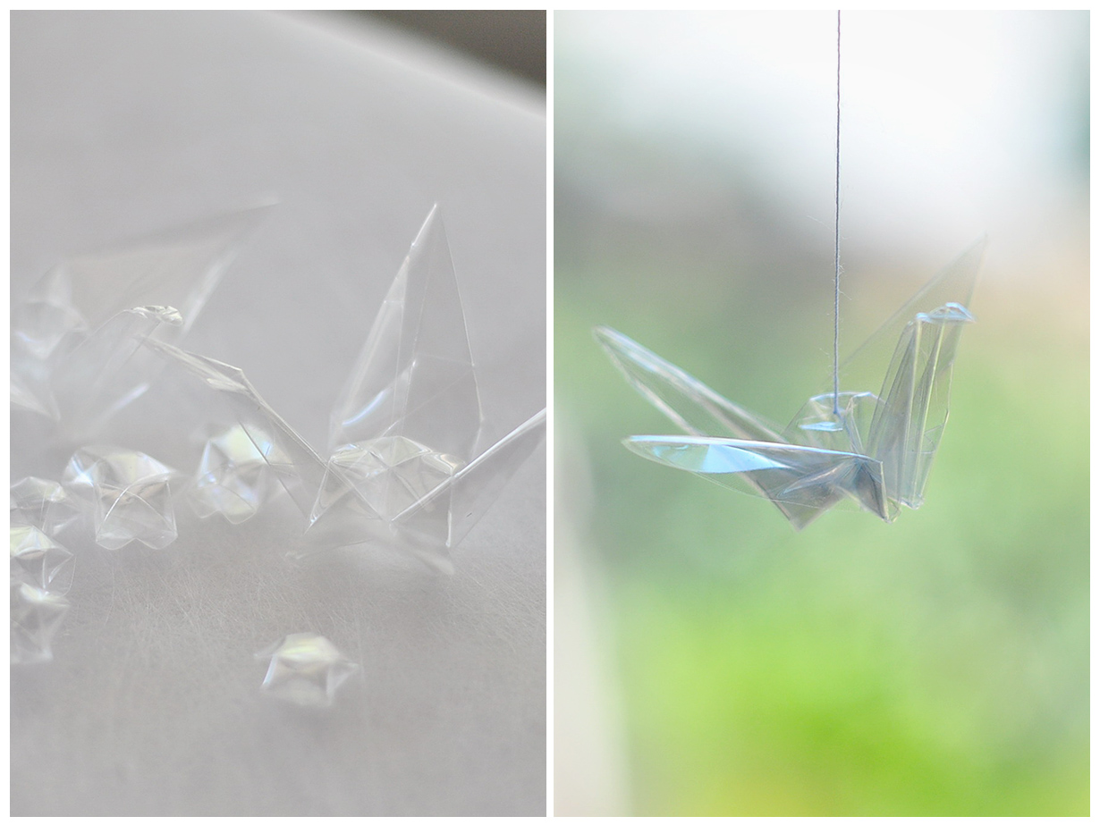 The Cheese Thief: How to Fold Glass-like Origami Cranes