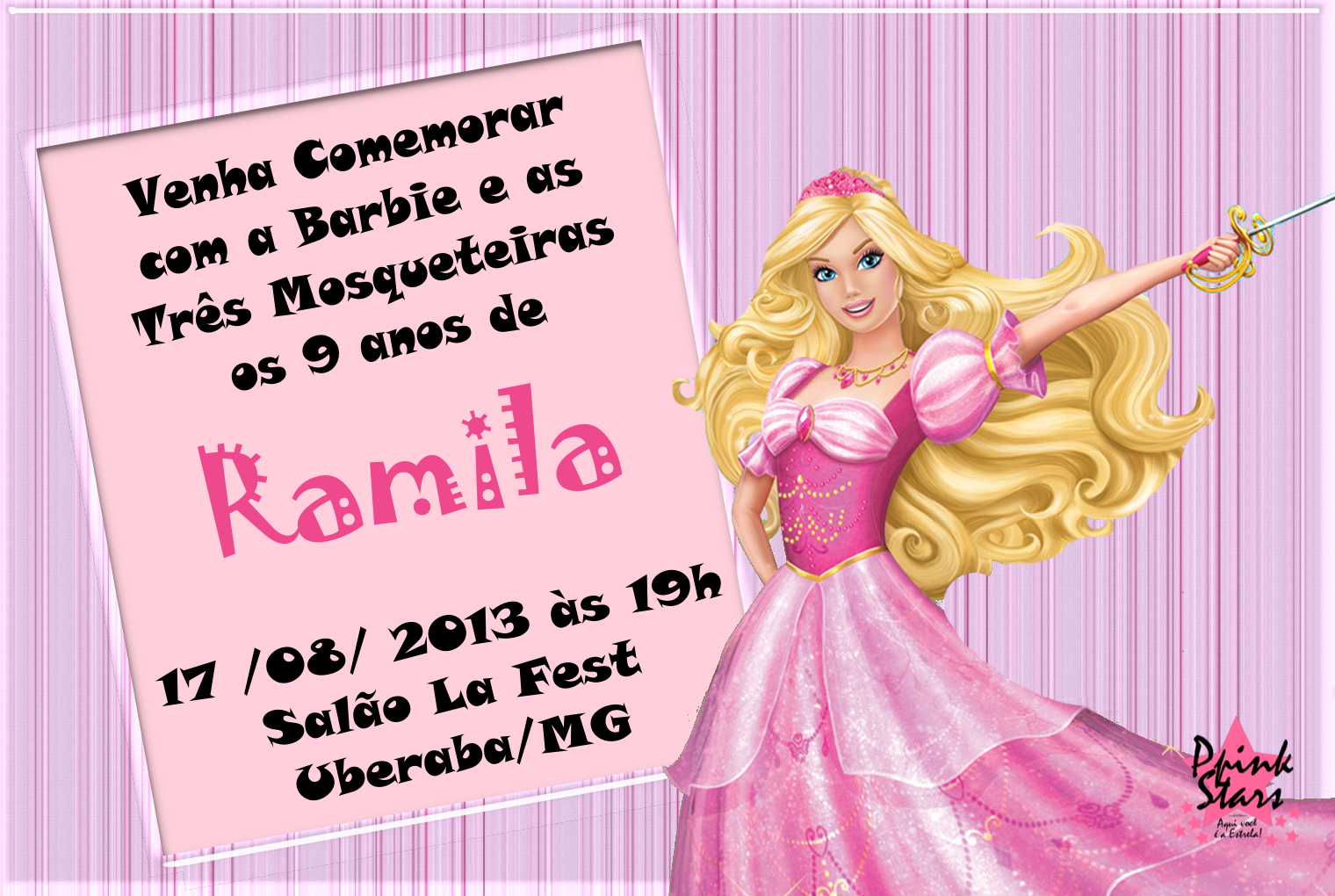 ᵖᶜ: Convite de Aniversário de Ramila