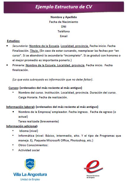 Estructura De Un Cv
