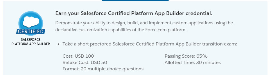 Salesforce Certified Platform App Builder Transition Exam (WI16 ...