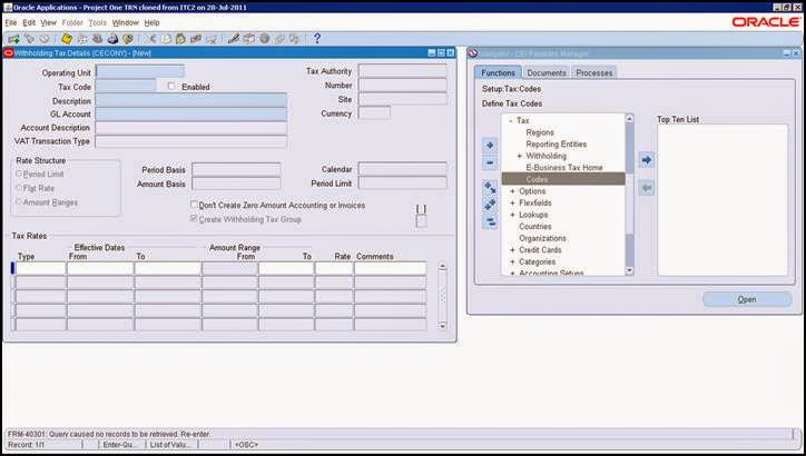 Oracle Applications: Oracle R12 Account Payables Screen Shots