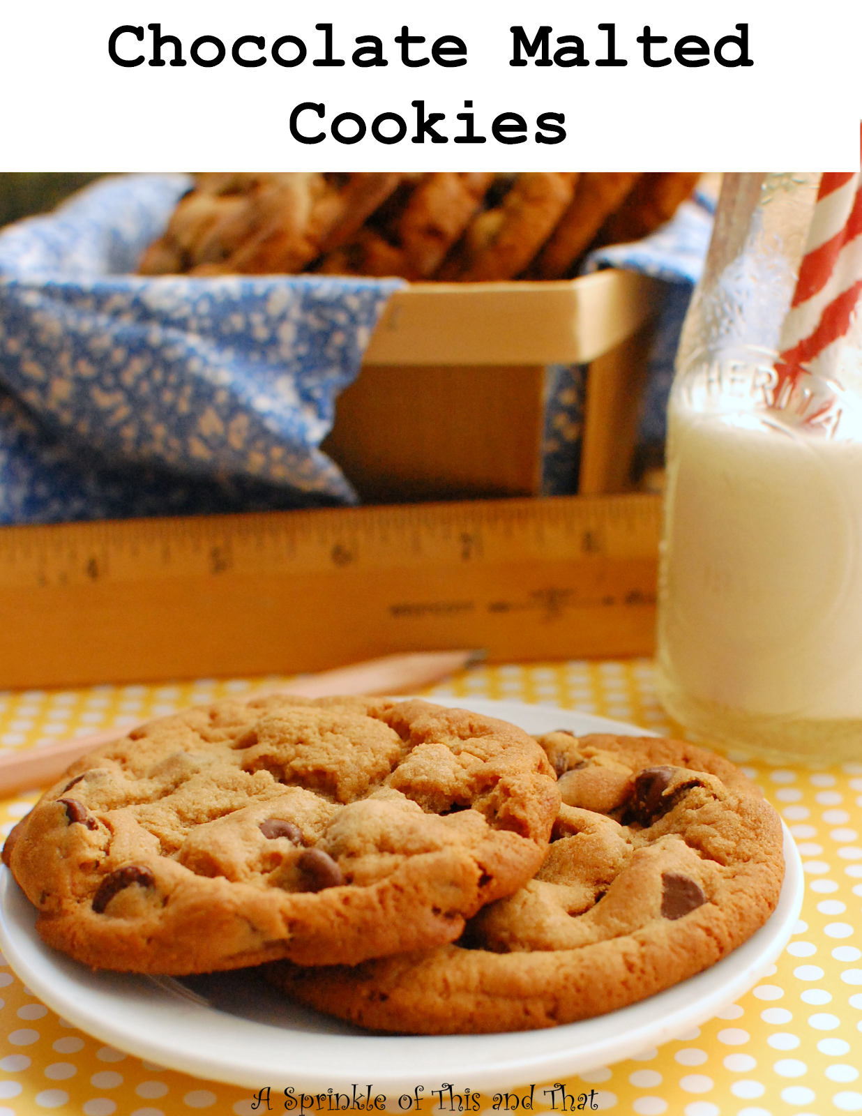 A Sprinkle of This and That: Chocolate Malted Cookies