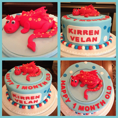Pink Oven Cakes and Cookies: Dragon theme cake