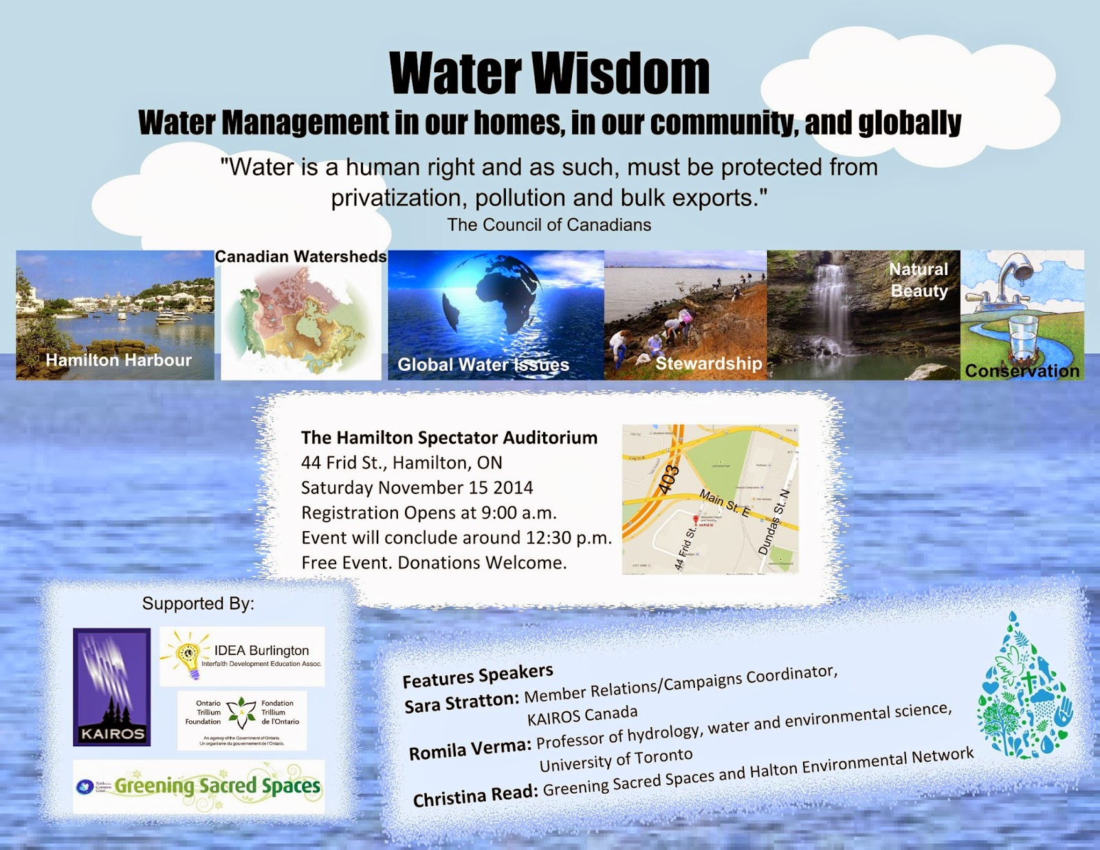 Greening Sacred Spaces Hamilton: Water Wisdom