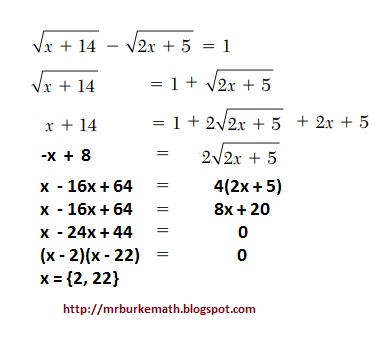 (x, why?): Algebra 2 Problems of the Day