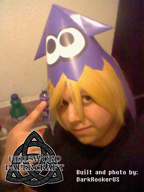 Hellsword Papercraft: Splatoon Squid Hat Papercraft
