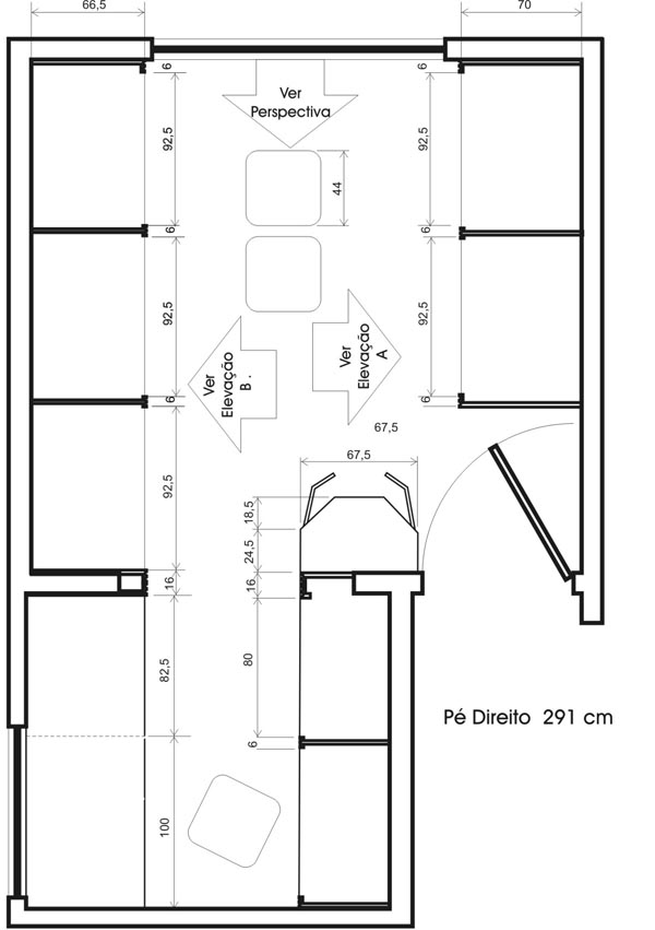 Arteiro Verde: Closet - Planta Baixa