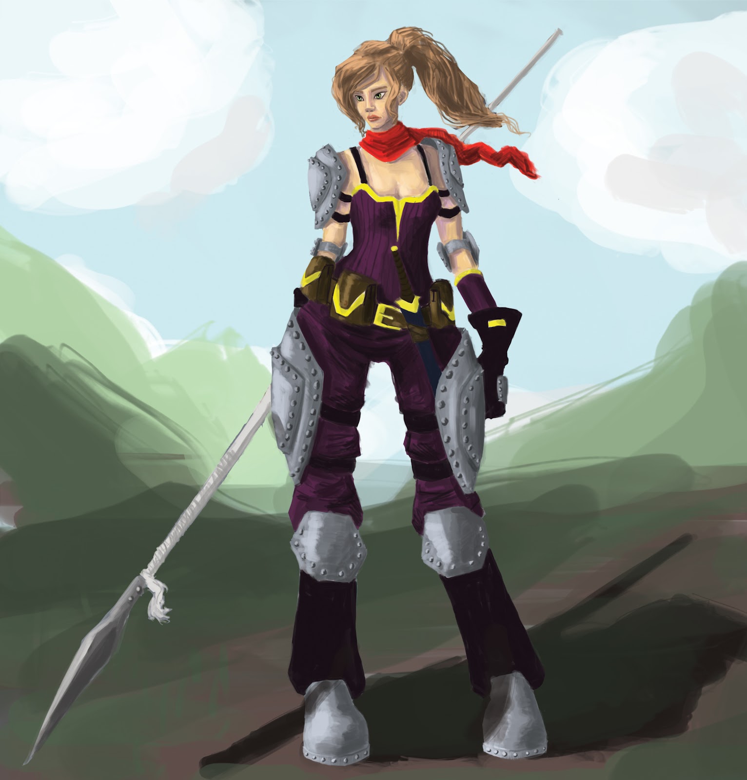 SJWoo Art Blog: Female Lancer