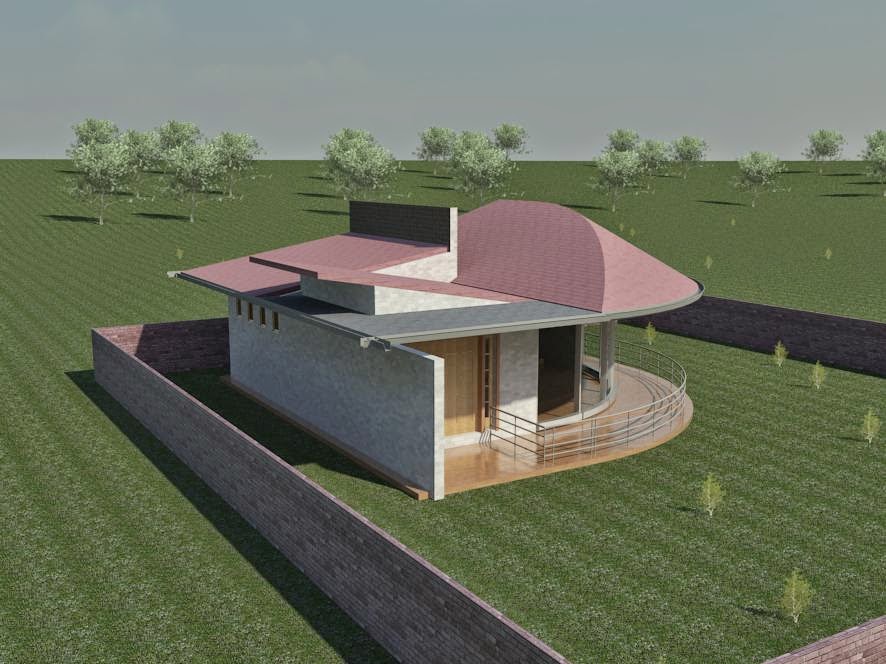Fauzan Arch & Design: House Design: Multi Sloped Roof House