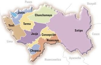 MAPA DEL DEPARTAMENTO DE JUNIN