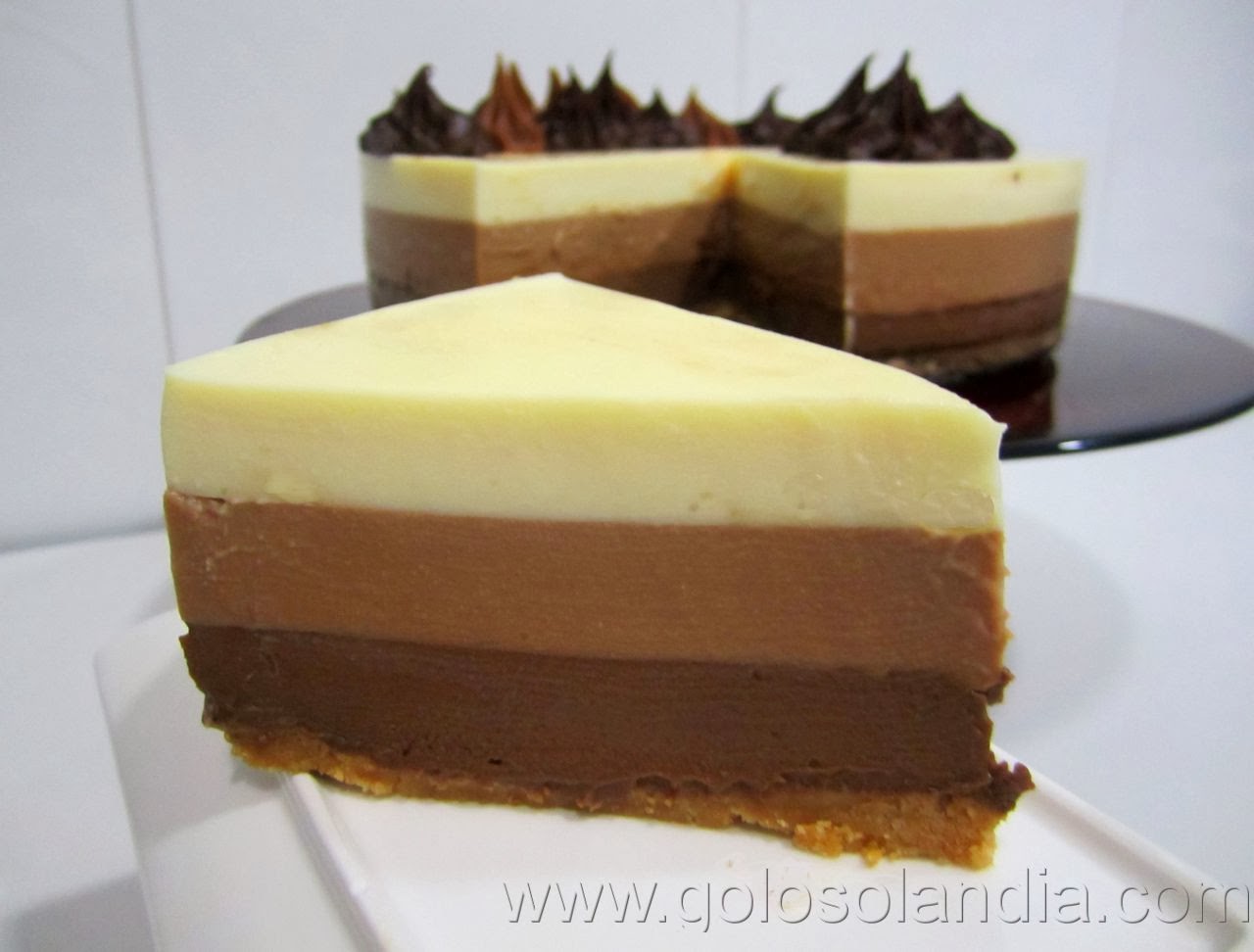 ♥ DESSERTS ♥: Tarta de los tres chocolates