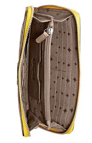 Boutique Malaysia: Fossil Signature-Embossed Leather Zip Wallet
