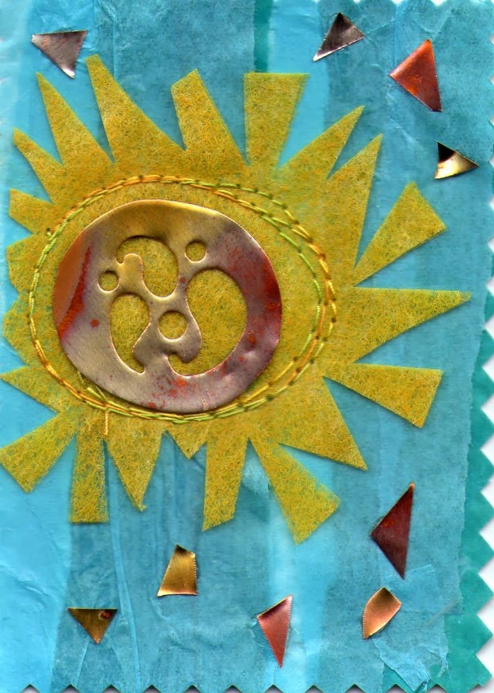 Kate's Quilting (and other arty stuff): Mixed Media: Sun