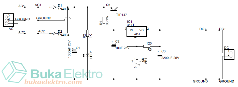 Membuat Rangkaian Power Supply Variable Beserta Layout - Buka Elektro