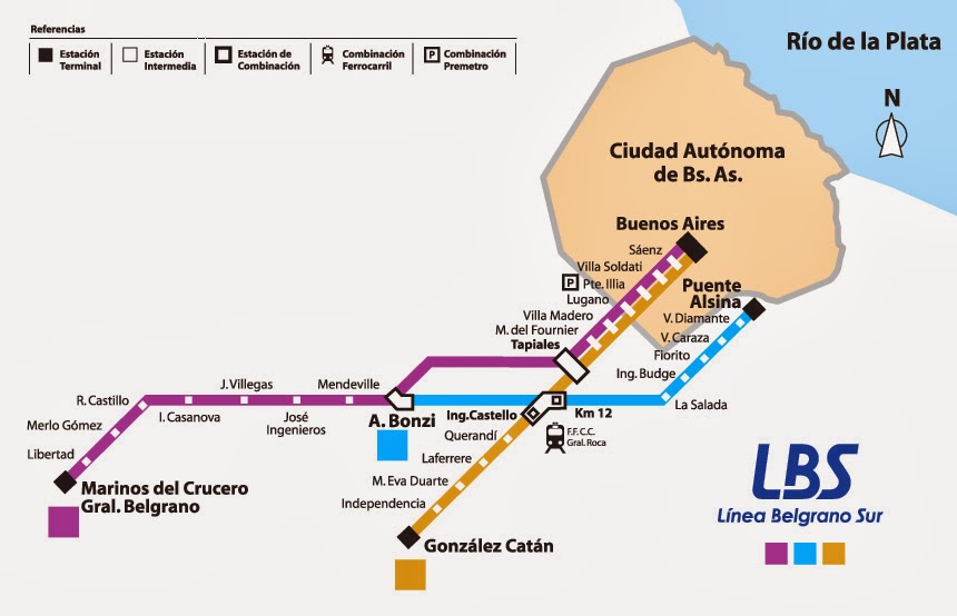 Horarios Trenes Argentina Mapa LÍnea Belgrano Sur