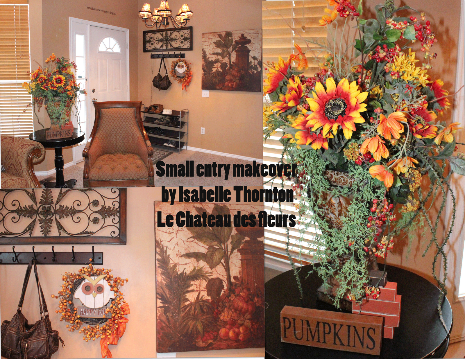 "Isabelle Thornton" Le Chateau des Fleurs: Entry makeover for a small space