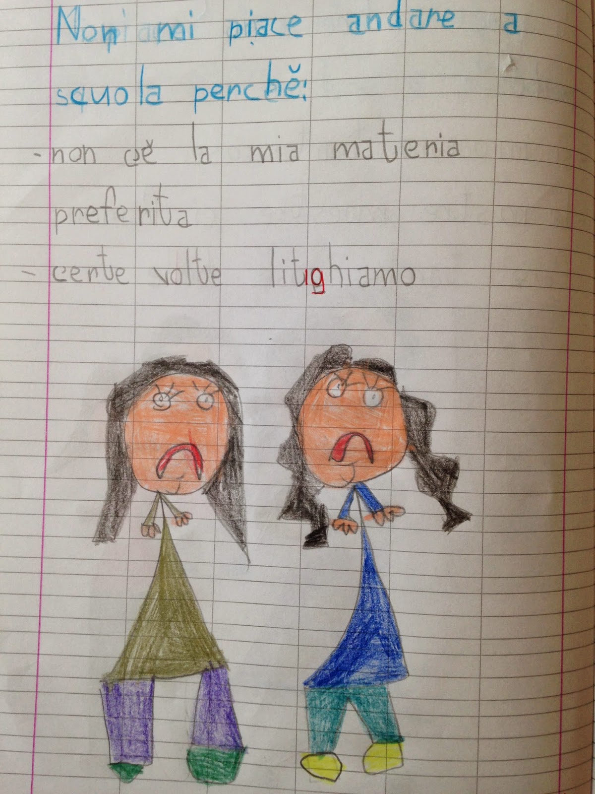 APEdario: MI piace/non mi piace andare a sCUOla perchè..