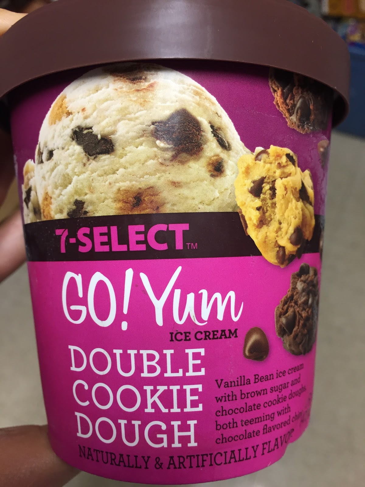 New-to-me brand alert! 7-Select Go! Yum Double Cookie Dough