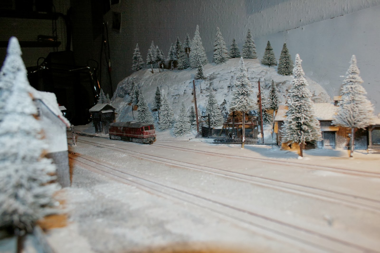 Winter Modelleisenbahn in Spur TT 1:120 : Fotos