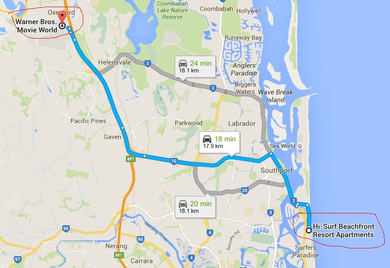 Observe the world: Gold Coast, Movie World, Paradise Country