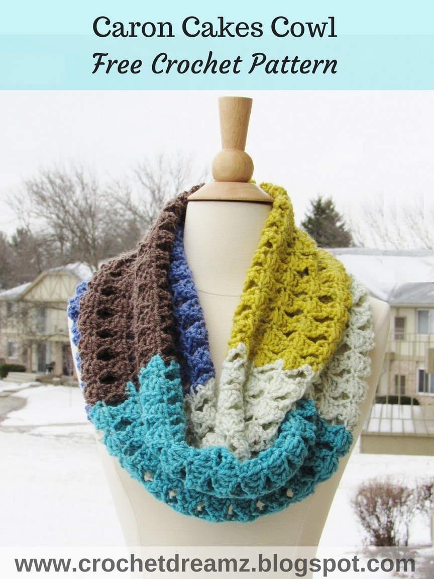 Caron Cakes Crochet Pattern, Infinity Scarf Crochet Pattern ...