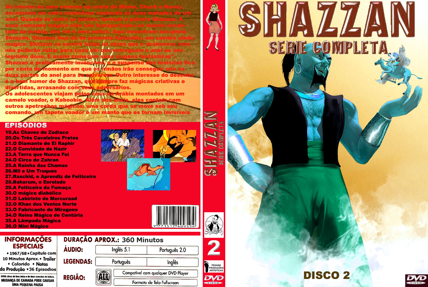 CAPAS EM SÉRIE: CAPAS DVD SHAZZAN